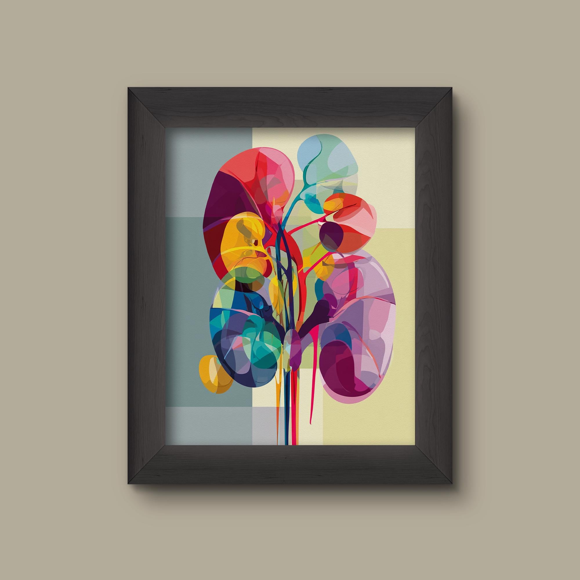 Colorful Abstract Kidney Art Print – Fine Art Print – Prints Charming Art