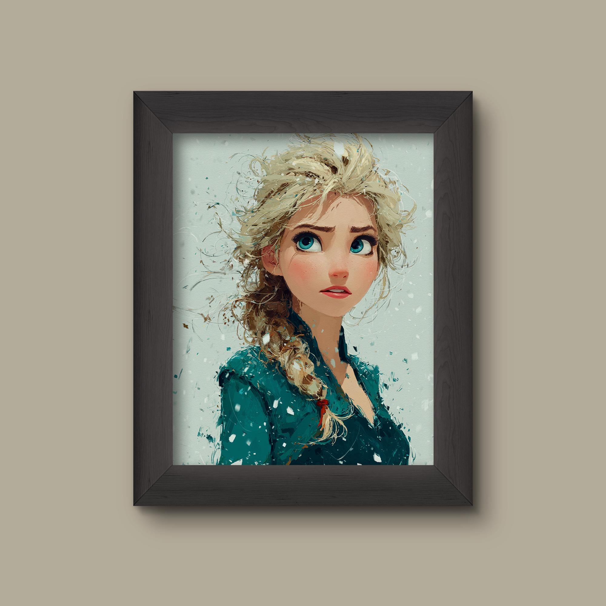 Frozen Elsa Watercolor Art Print , Disney Inspired Art – Fin – Prints ...